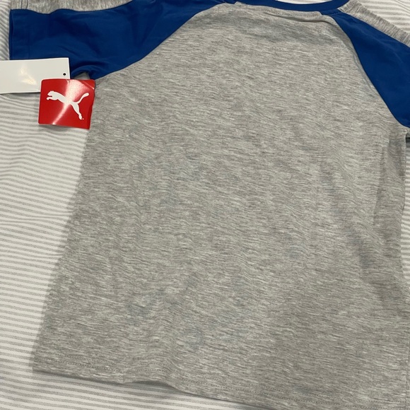 Puma | Shirts & Tops | New Puma 7 Greyblue Graphic Logo Short Sleeve ...